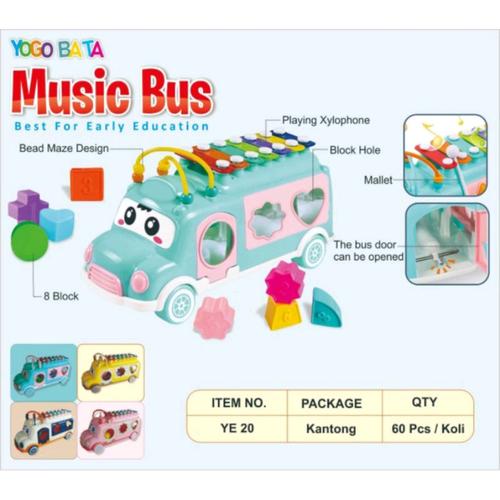 Jual LEEMAN - MAINAN EDUKASI MOBIL BUS XYLOPHONE KEMASAN KANTONG - YE ...