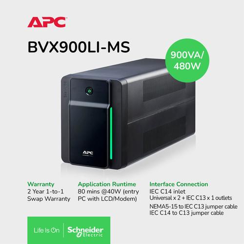 Promo UPS APC Easy UPS BVX 900VA 480W BVX900LI-MS Cicil 0% 3x - Jakarta ...