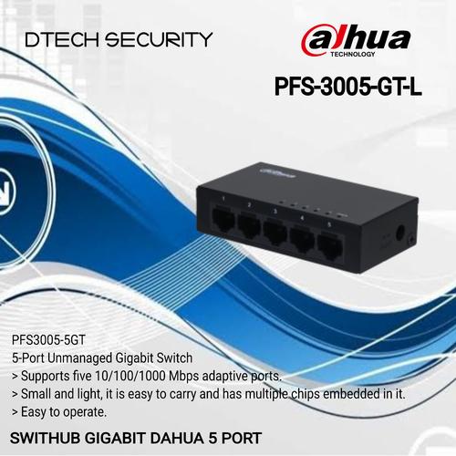 Jual SWITHUB 5 PORT GIGABIT DAHUA 3005GT L\HUB 5POT GIGABITE DAHUA ...