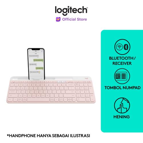 Promo Logitech K580 Keyboard Slim MultiDevice Wireless Bluetooth - Rose ...