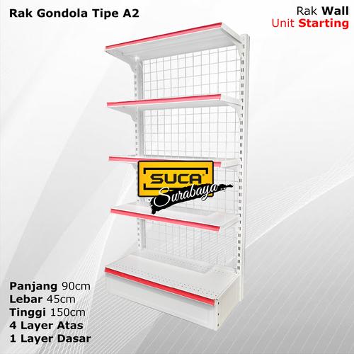 Jual Rak Minimarket Wall Gondola T 1.5M 5 Hambalan (Start) - A2 - Kota ...