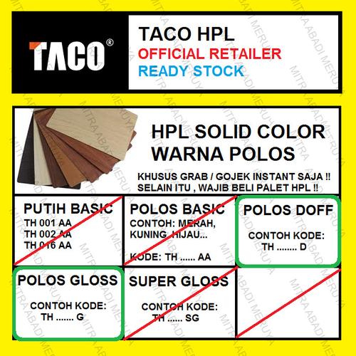 Jual TACO HPL WARNA POLOS / SOLID COLOR KODE G / D - Kota Tangerang ...