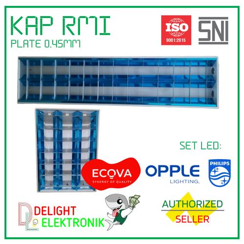 Jual KAP LAMPU RM INBOW 1X18 2X18 3X18 4X18 1X36 2X36 0,45mm PLATE ...