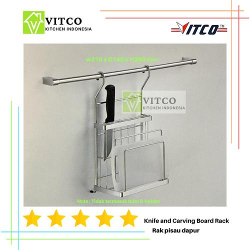Jual VITCO Knife and Carving Board Rack / Rak Pisau dapur Serbaguna ...