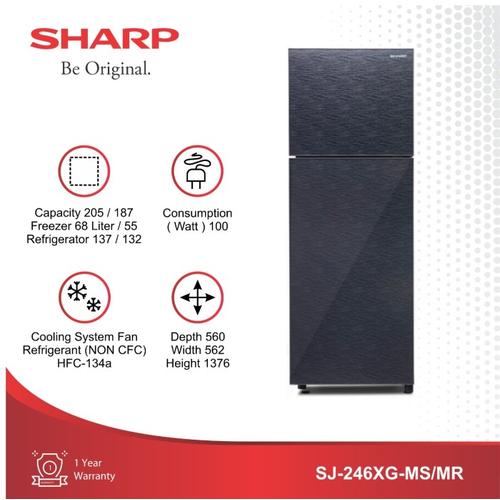 Jual Sharp Kulkas 2 Pintu Kecil 2 Door Small Refrigerator SJ246XGMS - Kota Surabaya - Sharp ...