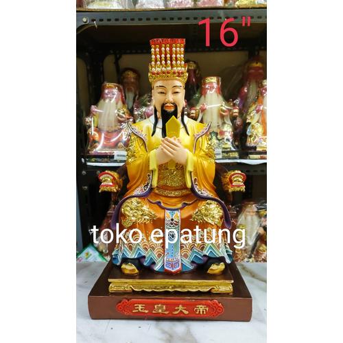 Jual patung dewa tikong / raja langit / kaisar giok 16 inch - fiber - g ...