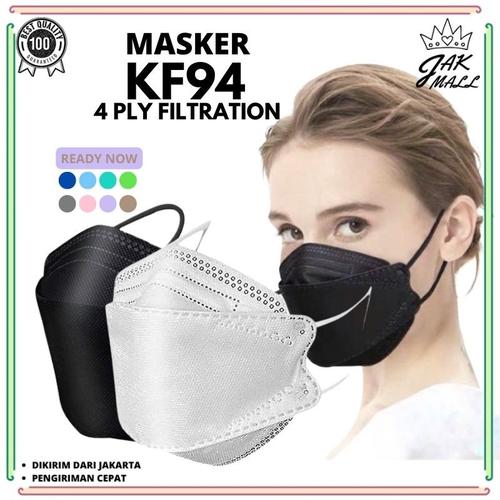 Jual Masker KF94 4Ply Isi 50 Pcs Hitam Putih Earloop JM - Hitam ...
