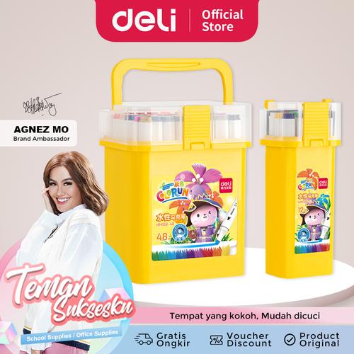 Promo Deli Water-based Sketch Marker / Spidol Warna Dual Tip HM106 - 24 ...