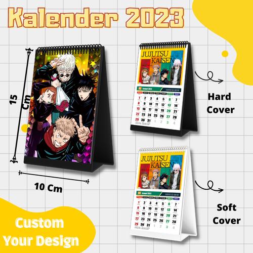 Jual Calendar / kalender meja anime jujutsu kaisen 2023 bisa custom ...