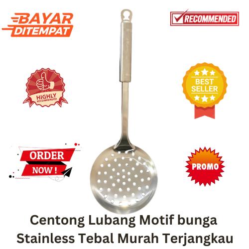 Jual Centong Lubang Motif Bunga Stainless Tebal Irus Lubang Sendok Kuah - Jakarta Utara ...