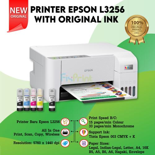 Jual Printer Epson EcoTank L3256 Print Scan Copy A4 Wireless All in One ...