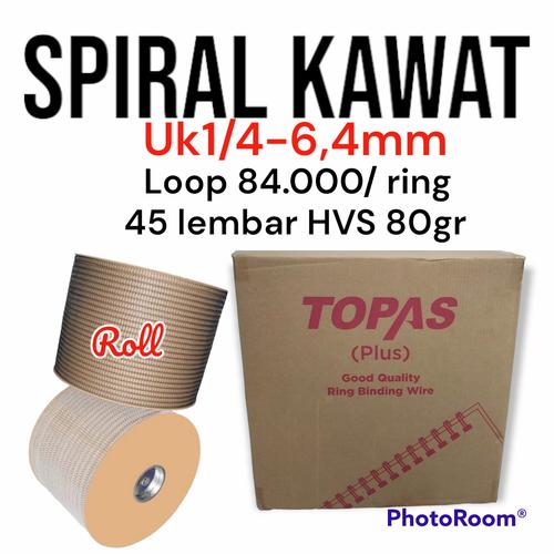 Jual Spiral Kalender Topas Plus 1/4Putih Spiral kawat Roll nomor 4 ...