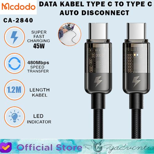 Jual MCDODO Kabel Data Type C To Type C Fast Charging Auto Off 5A PD ...