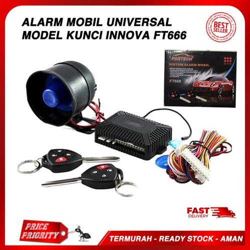 Jual Set Alarm Mobil Tuk Tuk FORTECH FT666 Model Kunci Innova Universal ...