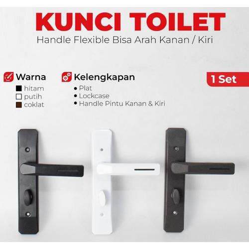 Jual Handle Gagang Kunci Pintu Kamar Mandi Toilet Weldom - Hitam ...