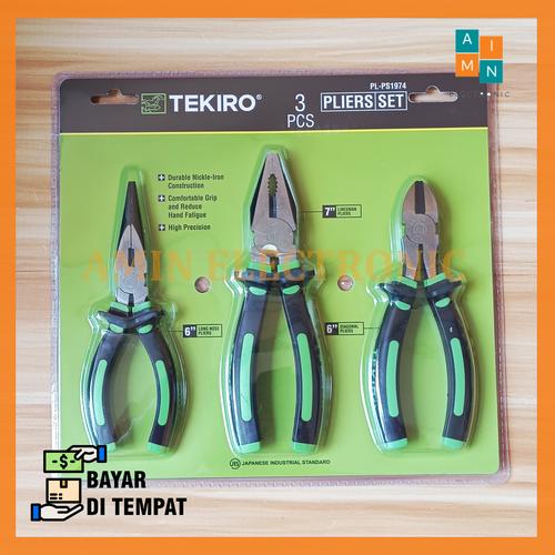 Jual Tekiro Paket Tang Kombinasi-Potong-Lancip Set tekiro tang set 3 ...
