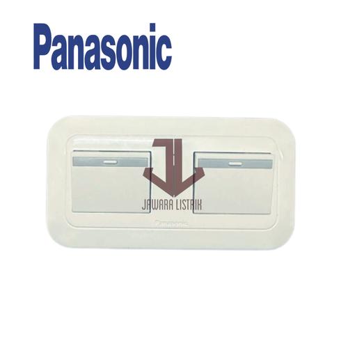 Jual PANASONIC SAKLAR 2 GANG MATA BESAR WEJ78049 + WEJ5541 PUTIH ...