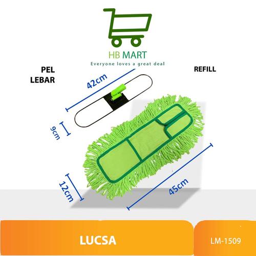 Jual Lucsa Pel Lebar 45cm Refill - Pel Sapu Lantai Lobby Dust Mop ...