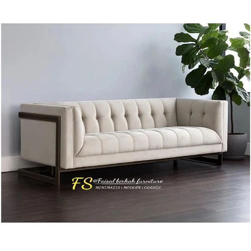Jual sofa tamu chester 3 seater kaki rangka besi,sofa tamu modern ...