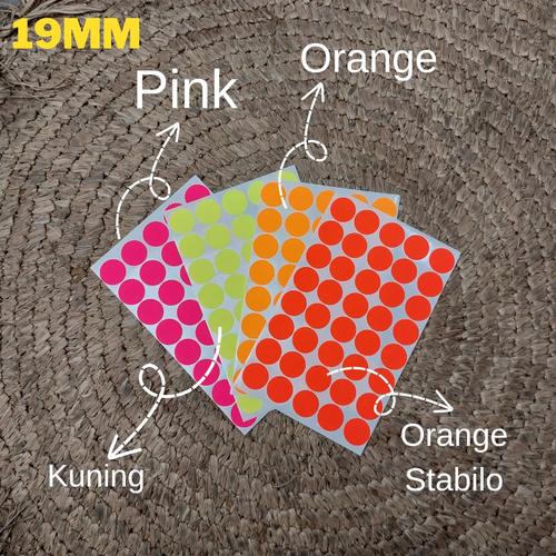 Jual Sticker Label Dot 1 Warna / Stiker Bulat / Stiker Warna Bulat ...