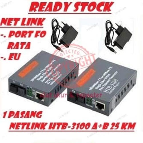 Jual NetLink HTB 3100 AB HTB3100 A B Single Mode Fiber Media Converter ...