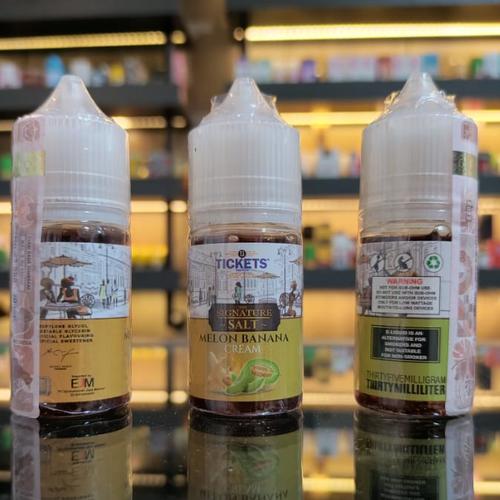 Promo EJM Tickets Melon Banana Cream Salt Nic 30ML by Tickets Brew x ...