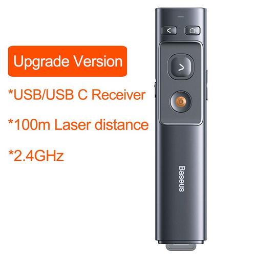 Jual Baseus Orange Dot Wireless Presenter Laser Pointer Pen Remote ...