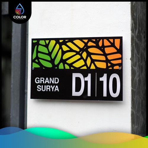 Jual Nomor Rumah Akrilik Printing / Nomor Rumah Stiker Gradasi Murah ...