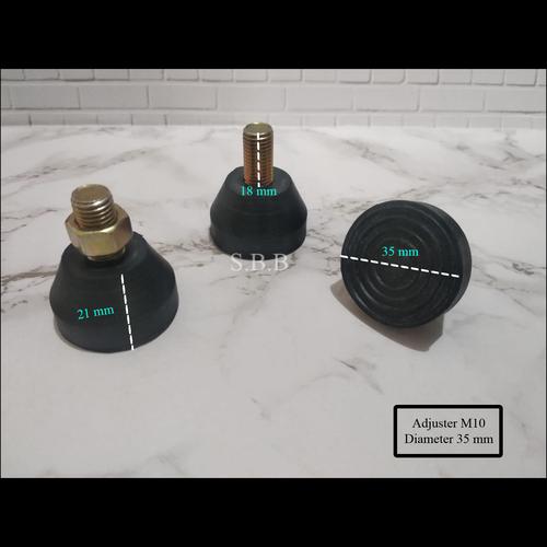Jual Adjuster M10 ( Baut 10, Mur 14 ) Diameter 35/Karet Penstabil Kaki ...