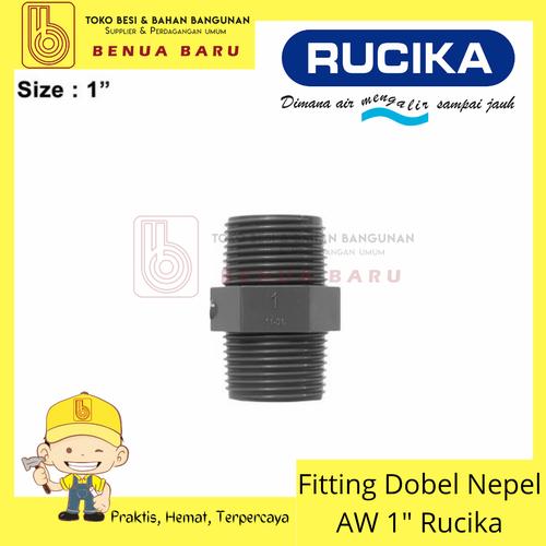 Jual Sambungan Pipa PVC Dobel Nepel 1 inch AW Rucika / Double Nipple 1 inch - Kab. Bekasi ...
