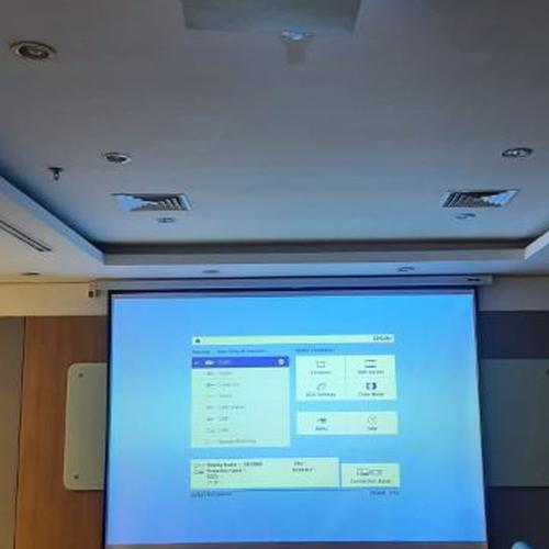 Jual layar projector 100" 4:3 motorized/ screen projector 100" 4:3 ...