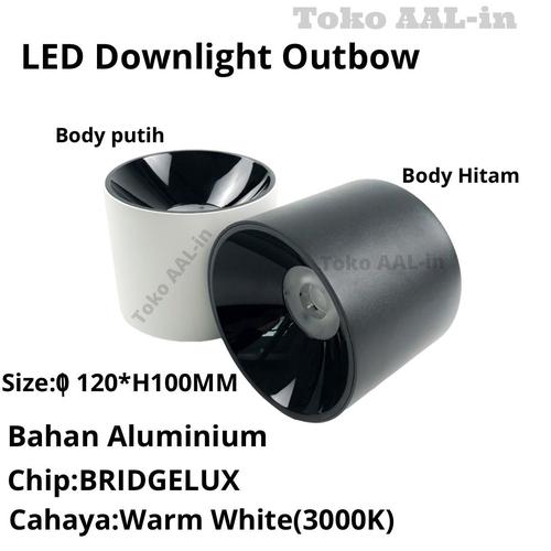 Jual Downlight led 20w outbow body hitam Dan putih - Jakarta Barat ...