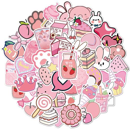 Jual Stiker Koper Desain Warna Pink Campuran Cute - Jakarta Selatan ...