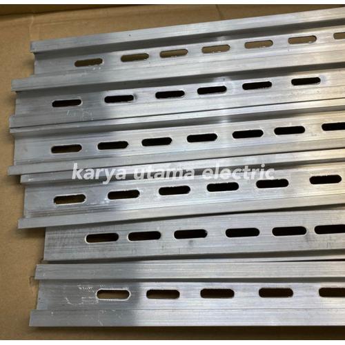 Jual rell mcb aluminium din rail mcb aluminium panjang 1 meter - 1 ...
