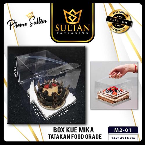 Jual Box Cake Kotak Kue Packaging Mika Transparan Murah M2 - 14x14x14 ...