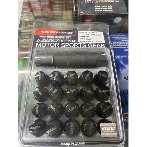 Jual Rays 17 Hex Lugnut Lock & Nut Original Japan 20pcs ( Baut / Mur ...