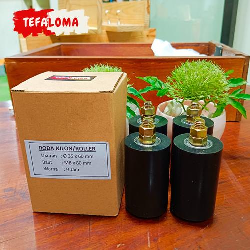 Jual Satu BOX Roda Nilon/Roller Pintu Pagar Uk. Dia.35 x 60 mm (Isi 4 ...