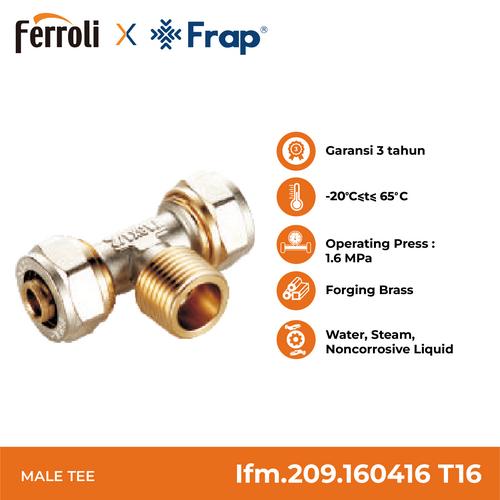 Jual Ferroli Frap Sok Sambungan T Drat Luar Tee Frap IFm.209.160416 ...
