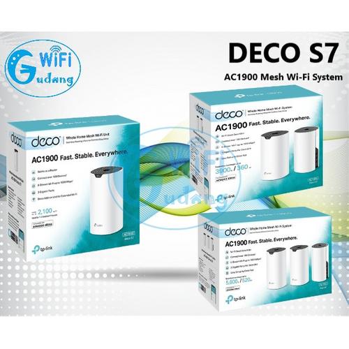 Jual TP-LINK Whole Home Mesh Wi-Fi System Deco S7 AC1900 1pack/2pack/3 ...