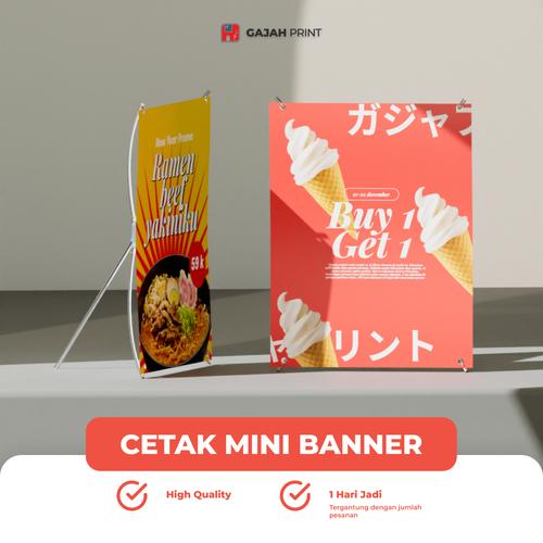 Jual Cetak Mini X Banner Custom 25 x 40 cm / Mini Banner - Non Laminasi ...