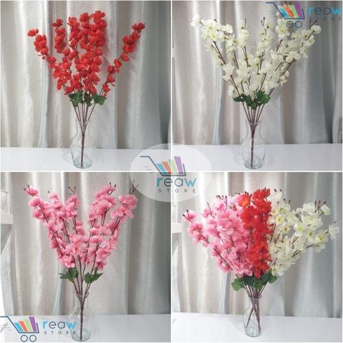 Jual 7 Cabang Bunga Sakura Mei Hua Mei Hwa Dekorasi Hiasan Imlek Sincia ...