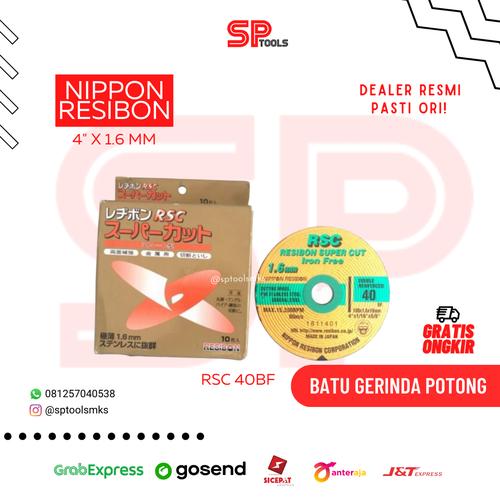 Jual BATU GERINDA POTONG BESI 40BF 4 INCH 4" X 1.6MM RSC NIPPON RESIBON ...