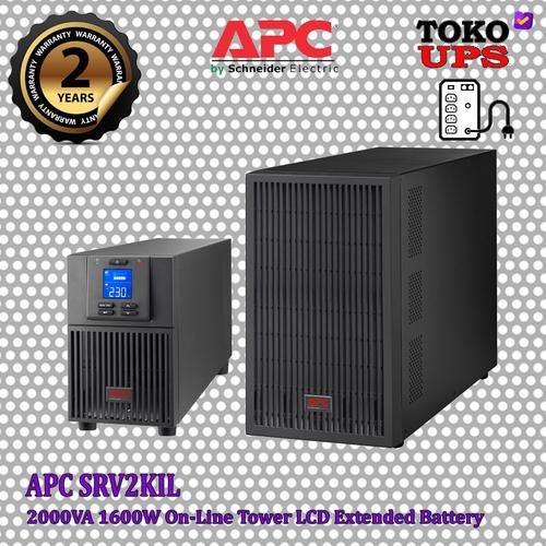 Promo UPS APC SRV2KIL 2000VA 1600W Easy UPS Online LCD External Battery ...