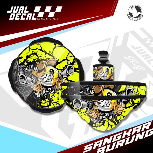 Jual Stiker Tebok Lovebird SMILE Decal Sangkar Kandang Burung - Abu ...