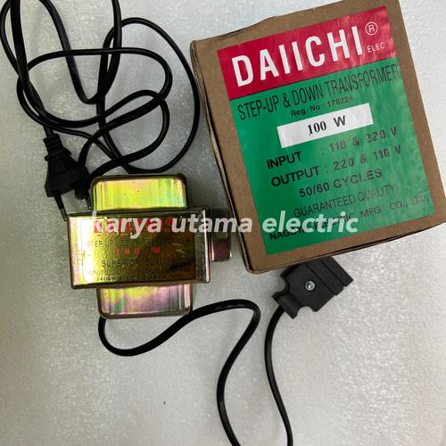 Jual trafo step up dan step down 220v - 110v daiichi 100Watt - Jakarta ...