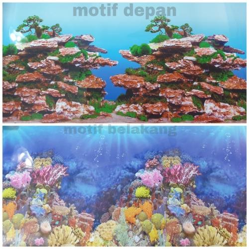 Jual BACKGROUND AQUARIUM GAMBAR TERUMBU KARANG AQUARIUM PANJANG / METER ...