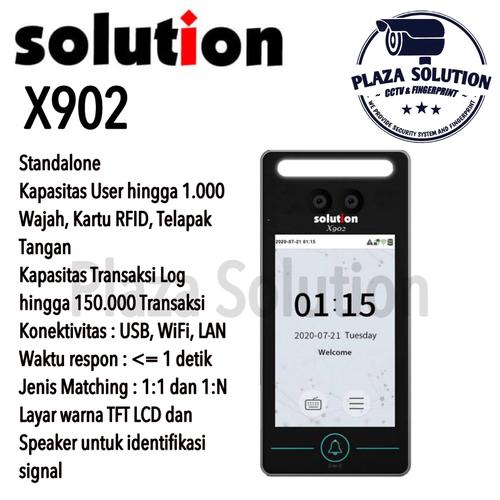 Jual Fingerprint SOLUTION X902 mesin absensi, access door - Kota Makassar - Plaza Solution ...
