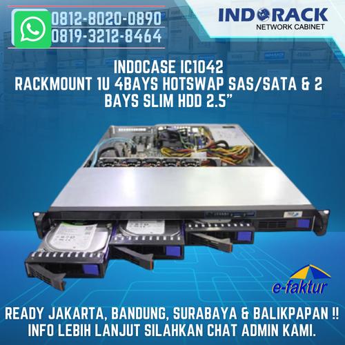 Jual CASING SERVER INDOCASE IC1042 RACKMOUNT 1U 4 BAYS HOTSWAP HDD SAS ...