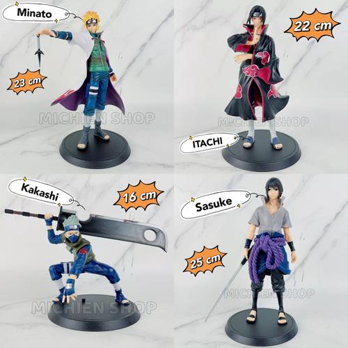 Jual ACTION FIGURE NARUTO SASUKE KAKASHI ITACHI TOPPER CAKE MAINAN ...