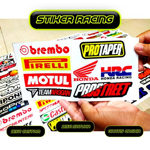 Jual Stiker Pack Isi 8 Logo Emblem Helmet Motor Racing Bahan Vinyl ...
